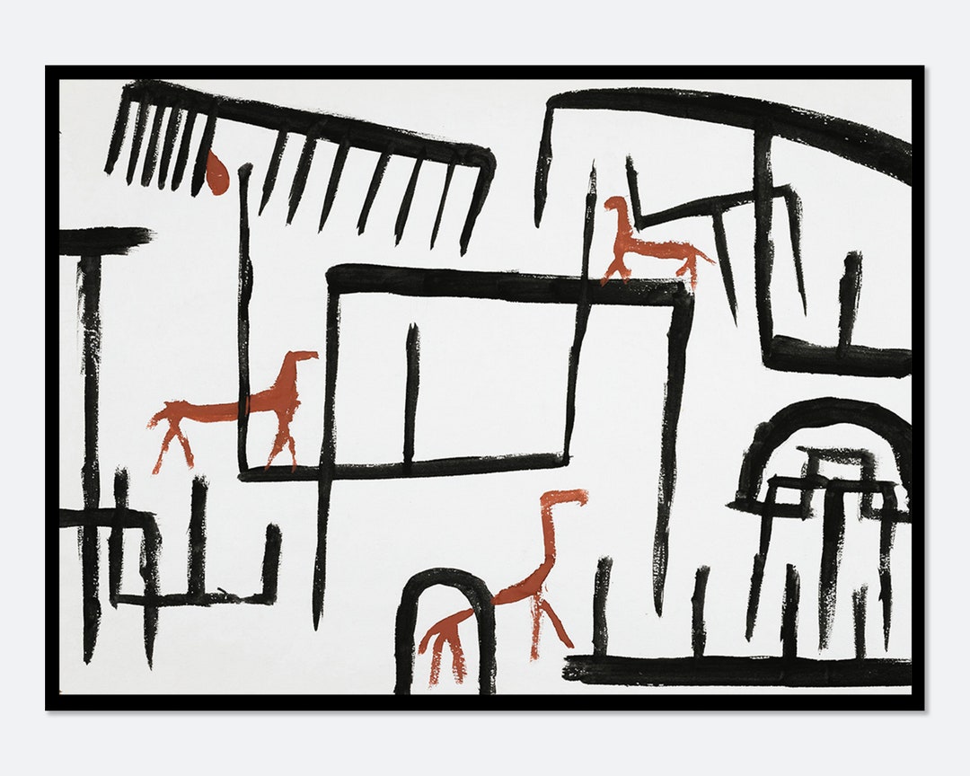 Paul Klee Animals in an Enclosure 1938 Abstract Vintage Animal - Etsy