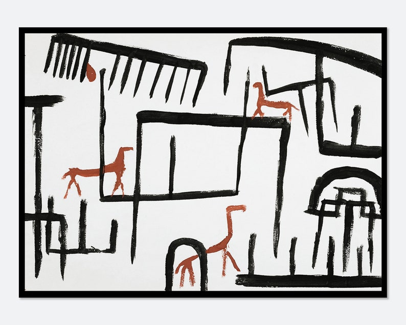 Paul Klee Animals in an Enclosure 1938 Abstract Vintage Animal - Etsy