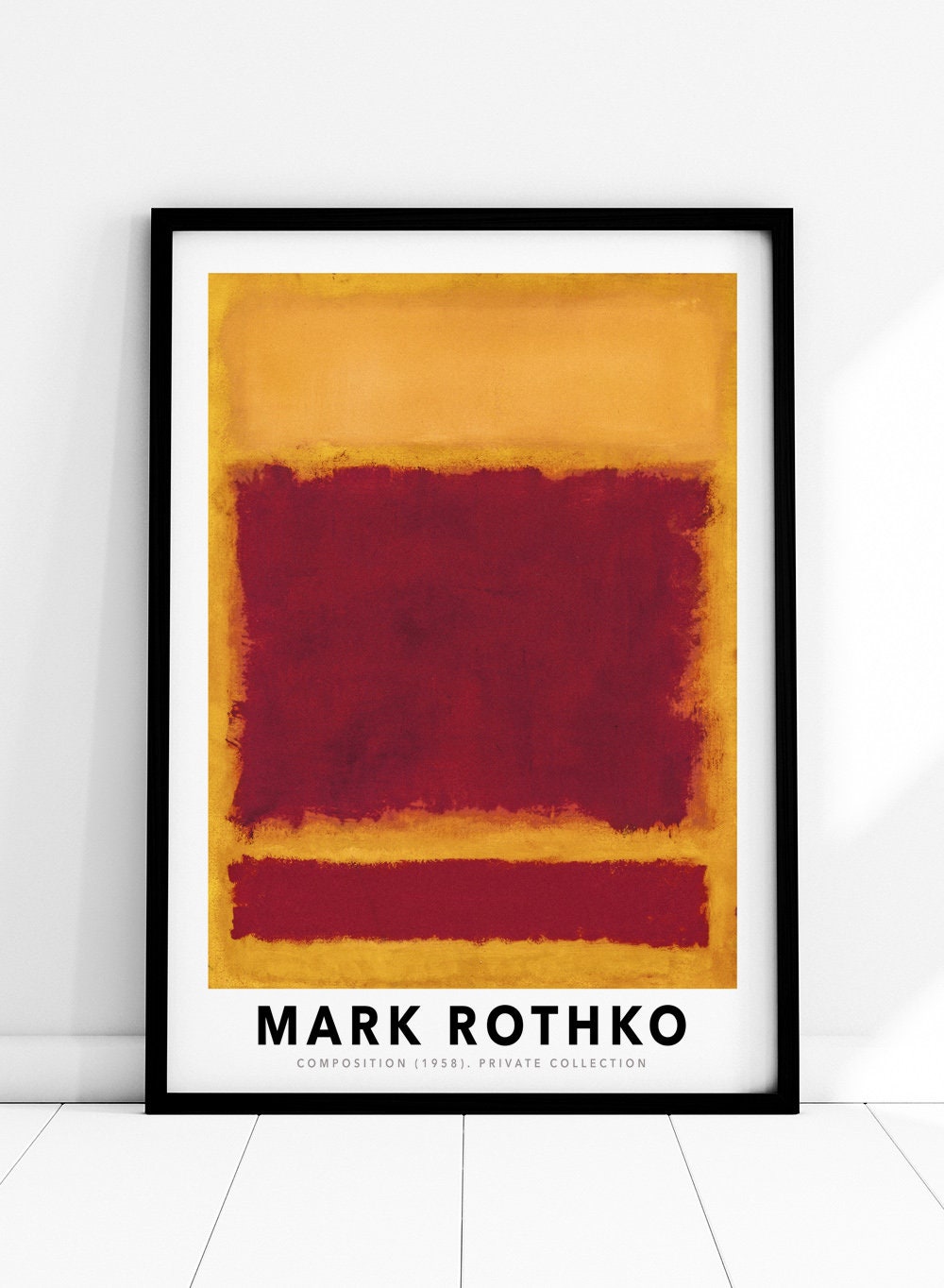 Mark Rothko Composition 1958 Red Yellow Gold Vintage Poster | Etsy