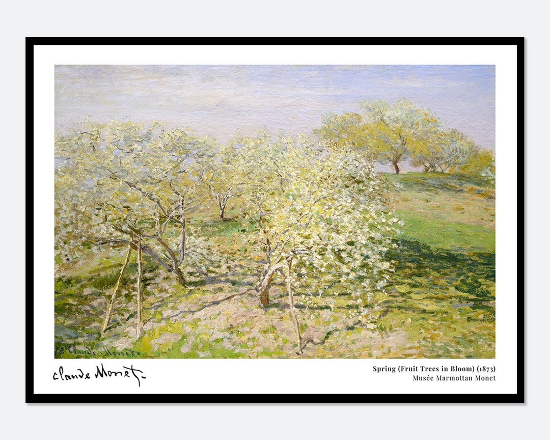 Claude Monet Spring Fruit Trees in Bloom Vintage Poster Wall Art Print ...
