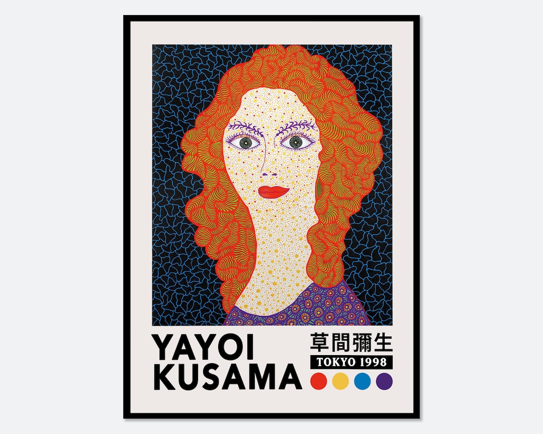 Yayoi Kusama Self Portrait Polka Dot Wall Art Print Yayoi Kusama 草間彌生 ...