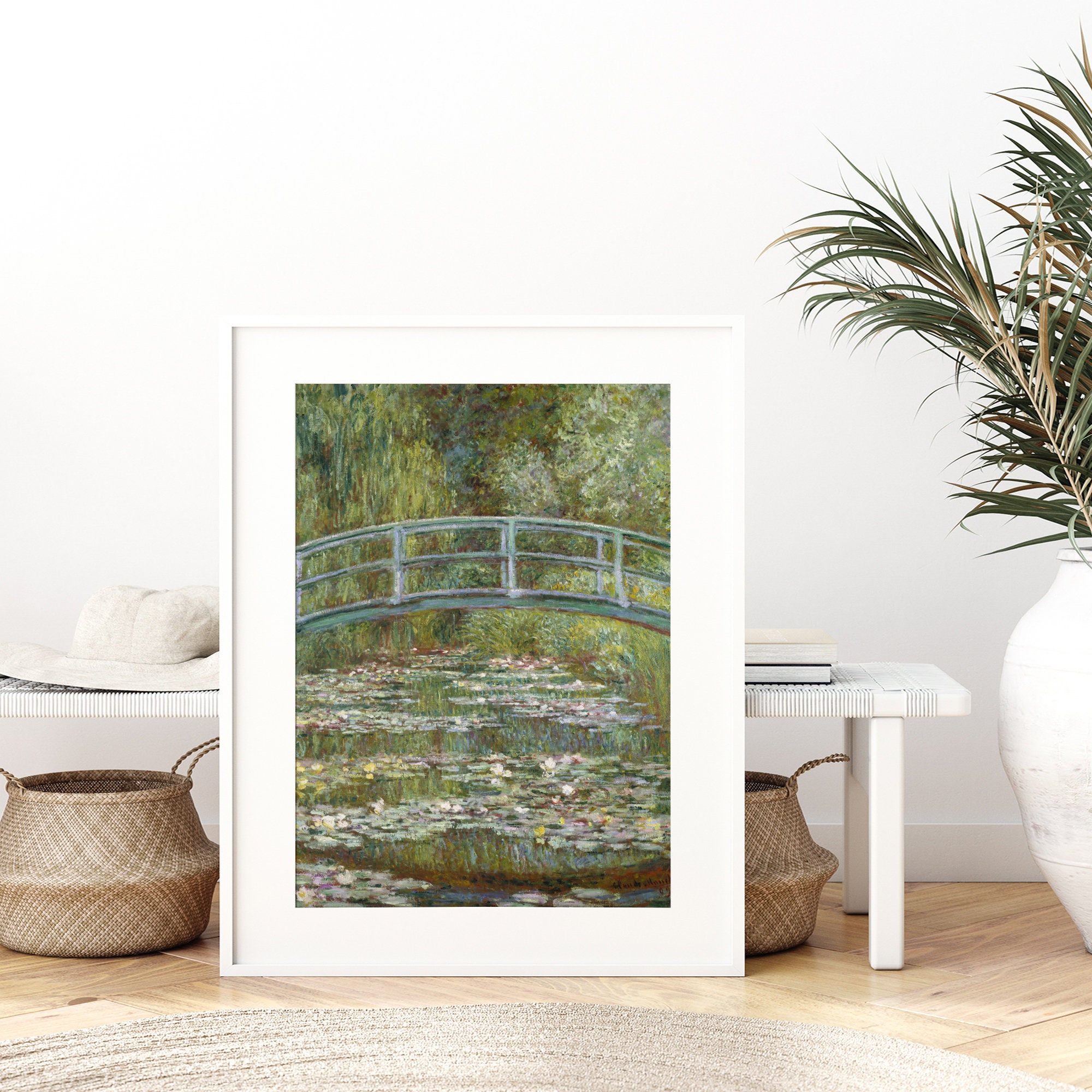 Claude Monet Bridge Over a Pond of Water Lilies Vintage Poster Art ...