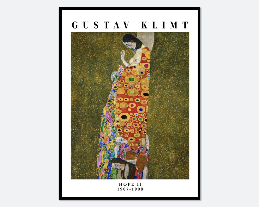 Gustav Klimt Hope II 1907-1908 Vintage Exhibition Poster Art Print ...