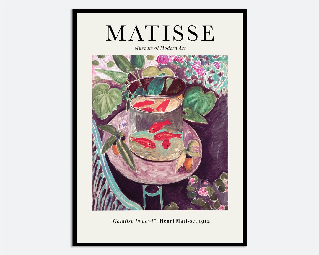 Henri Matisse Goldfish in Bowl Vintage Poster Art Print | Matisse Print ...