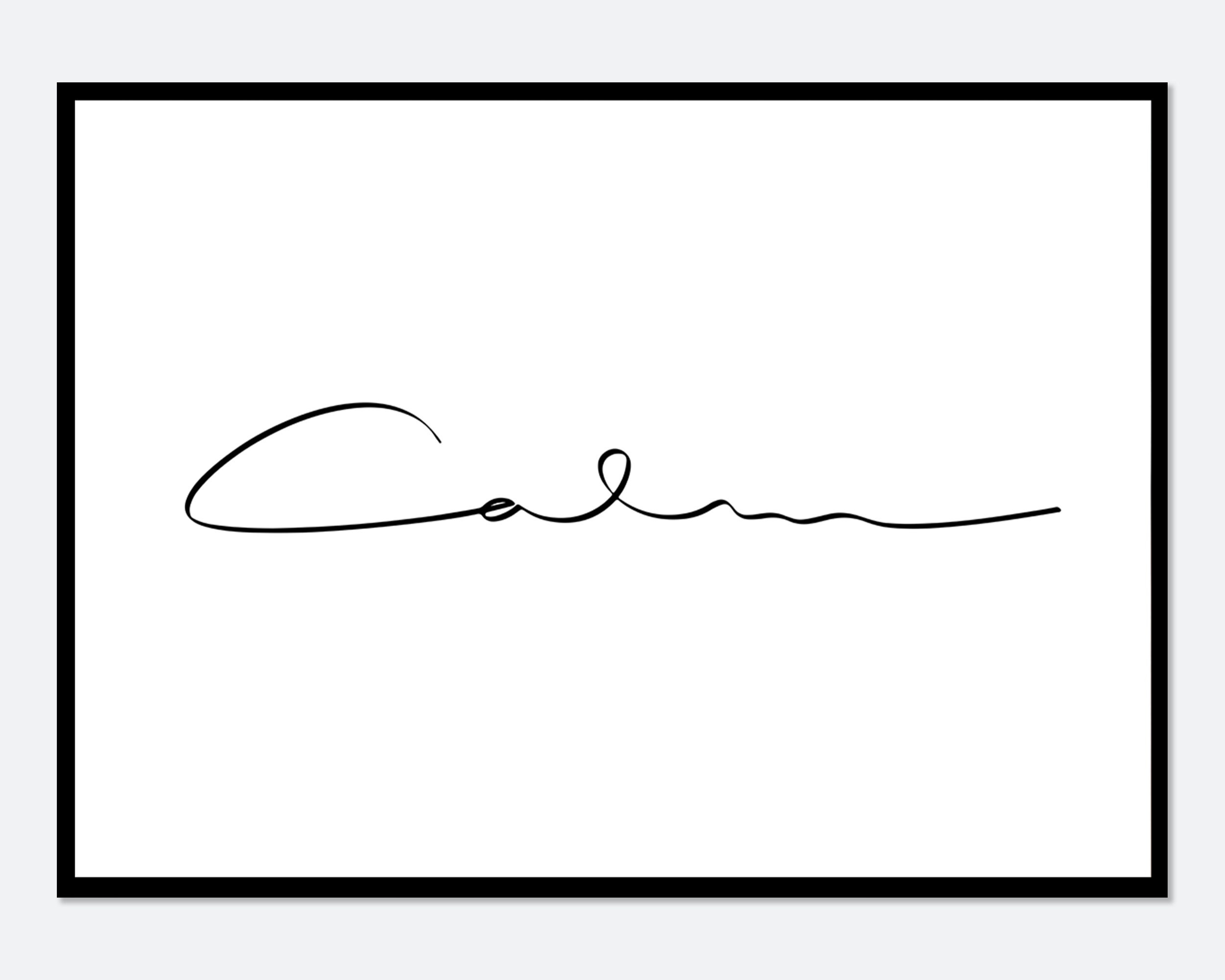 Calm Words Typography Art Print Minimalist Art Print Quote | Etsy