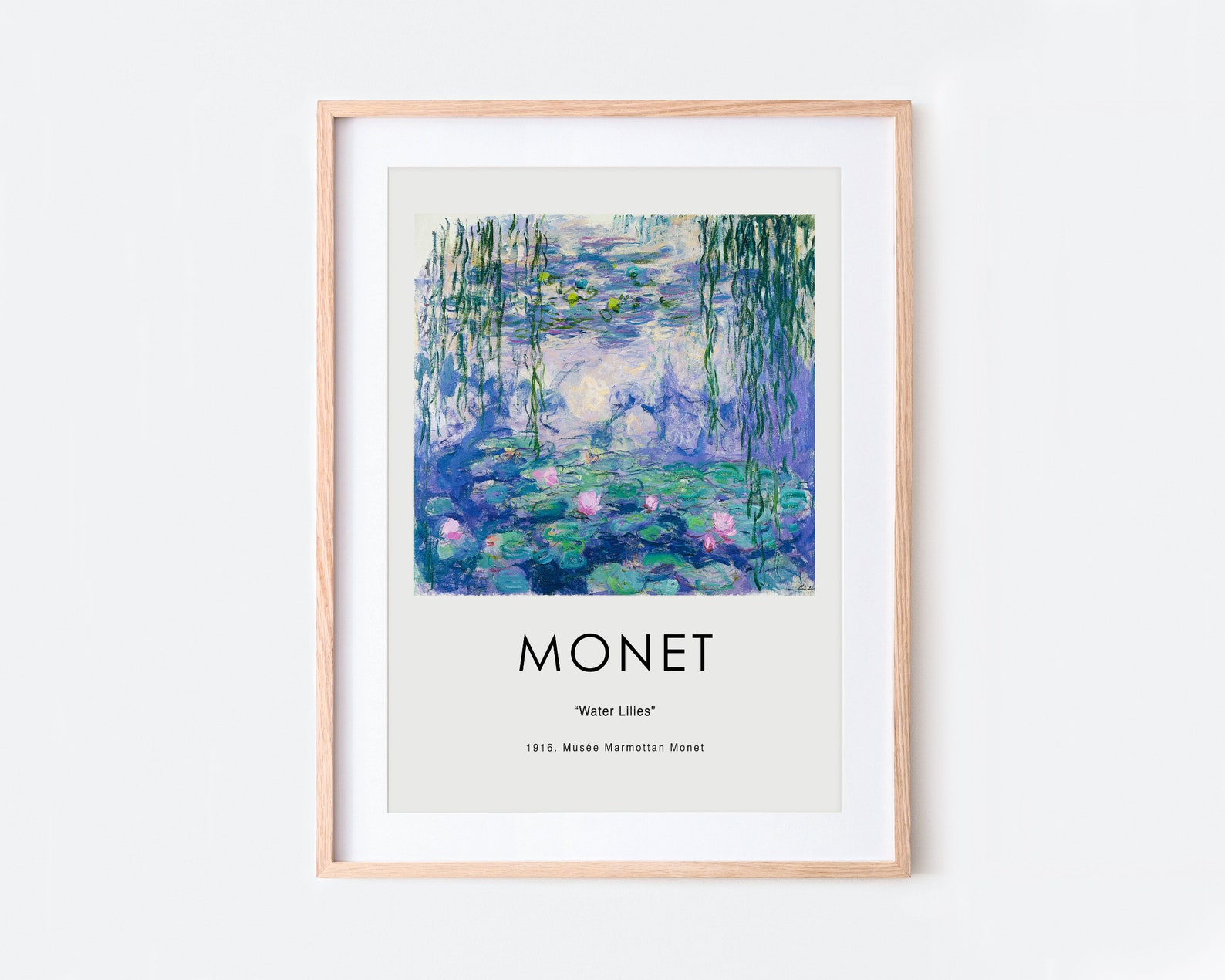 Monet Water Lilies 1916 Vintage Poster Remake Art Print - Etsy
