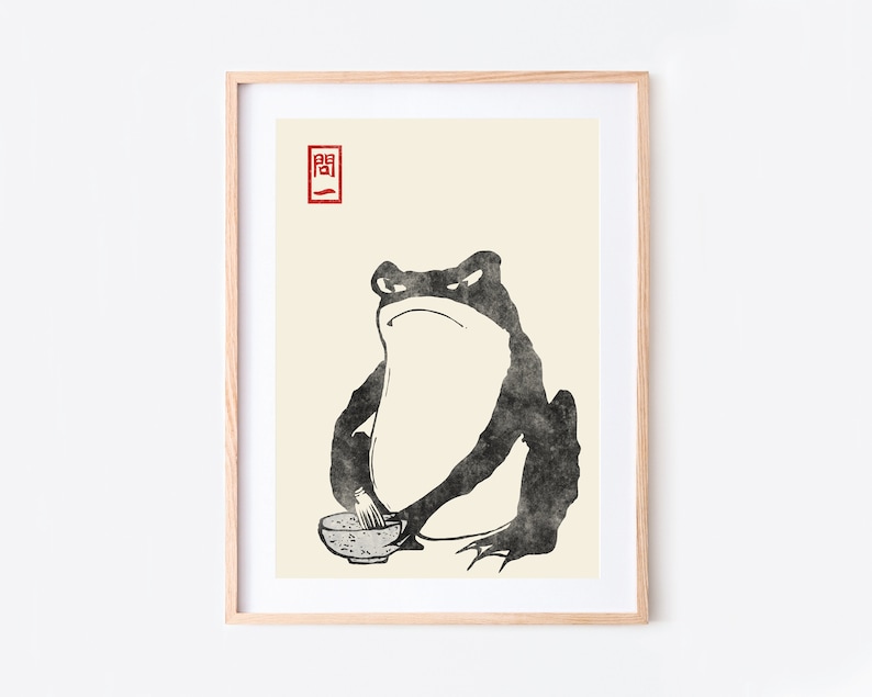 Japanese Frog Matsumoto Hoji Toad Woodblock Art Print | Japanese Art ...