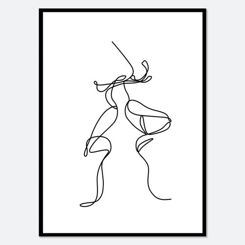 Abstract Couple Line Art Love Print Couple One Line Drawing - Etsy UK