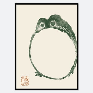 Japanese Frog Matsumoto Hoji Toad Set of 3 Woodblock Art Print ...