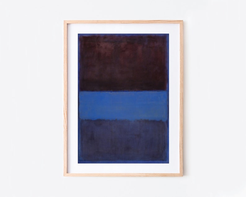 Mark Rothko No. 61 Rust and Blue 1953 Vintage Poster Colorful Art Print ...