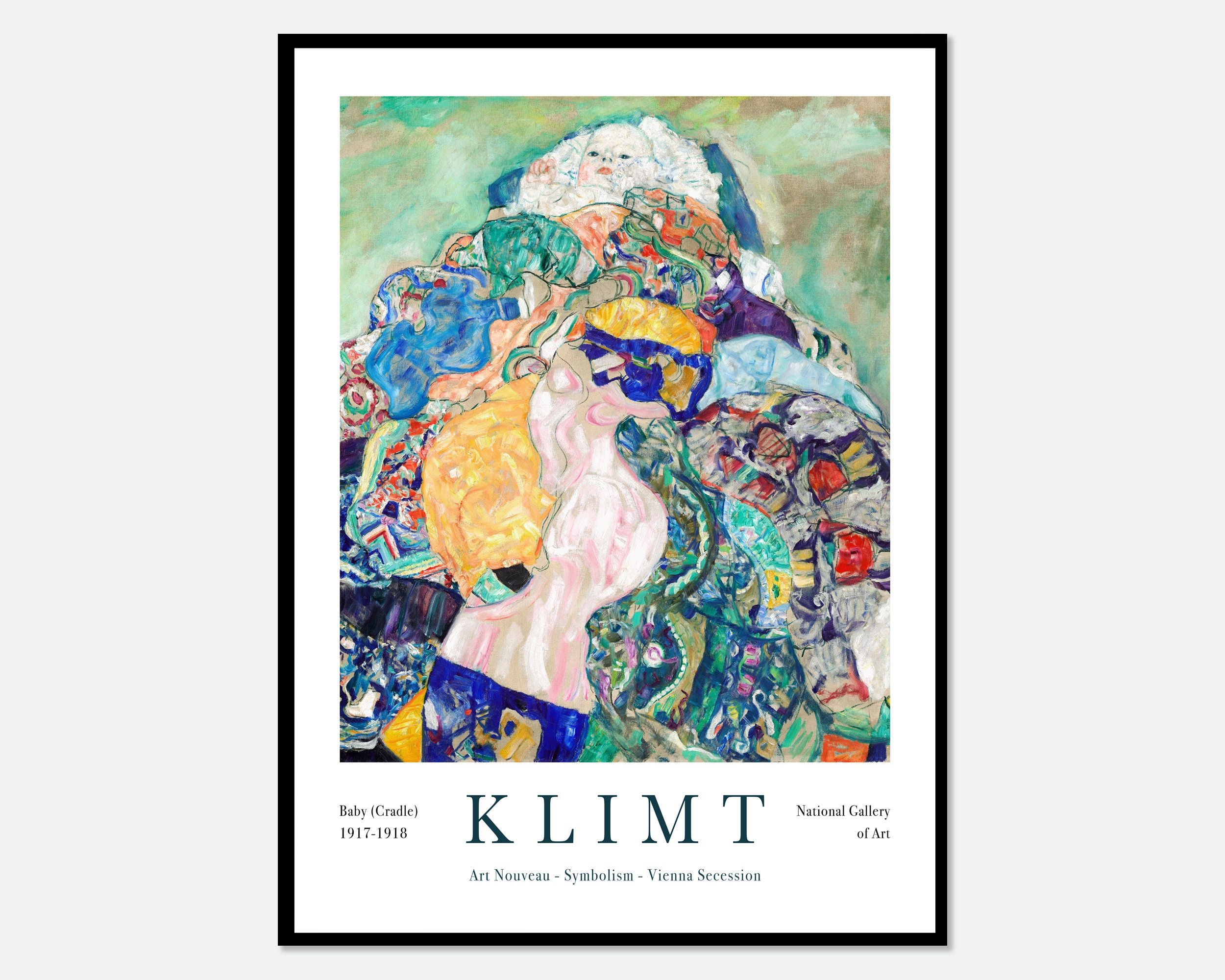 Gustav Klimt Baby Cradle 1917-1918 Vintage Exhibition Poster - Etsy
