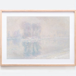 Monet Ice Floes 1893 Vintage Exhibition Poster Art Print | Claude Monet ...