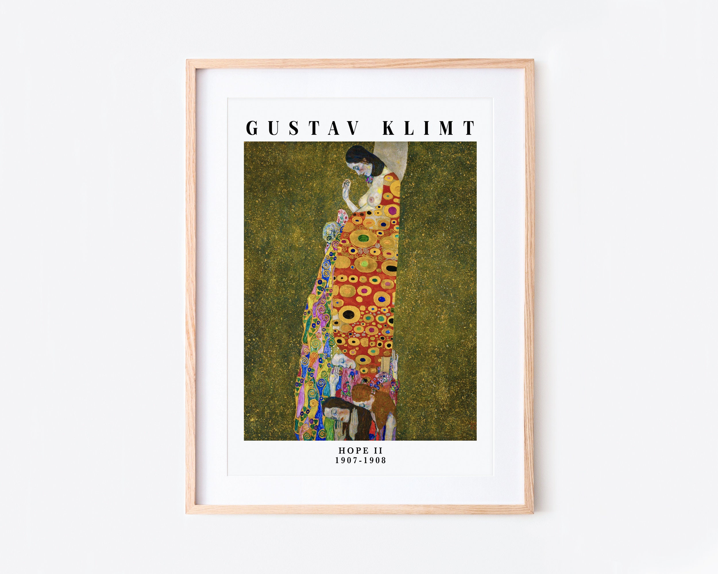 Gustav Klimt Hope II 1907-1908 Vintage Exhibition Poster Art Print ...