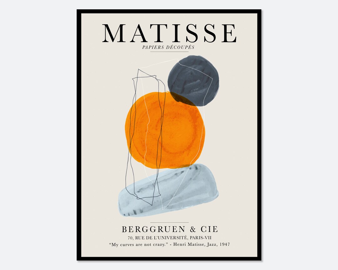 Henri Matisse Abstract Shapes and Lines Vintage Poster Art Print ...