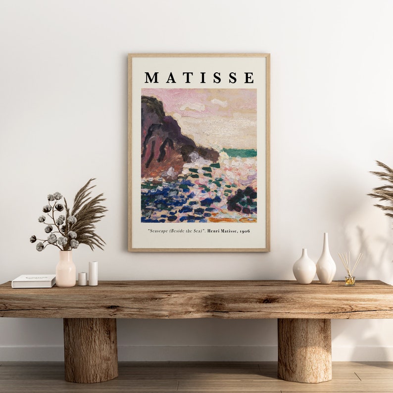 Henri Matisse Seascape Beside the Sea Coastal Painting Vintage Poster ...