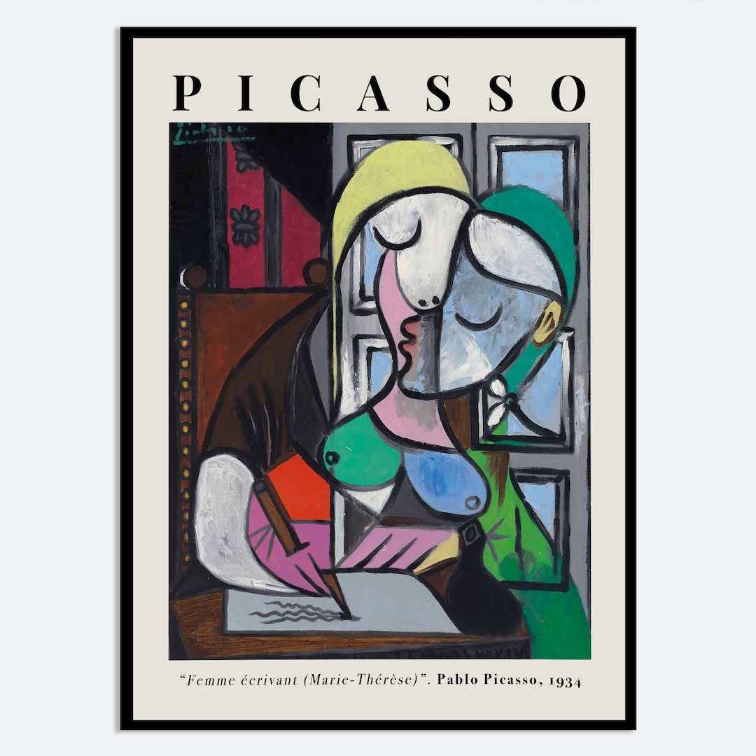 Pablo Picasso Woman Writing Marie-thérèse Abstract Cubism Painting ...