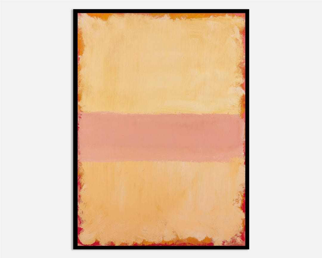 Mark Rothko Untitled Yellow Pink Orange Vintage Poster Colorful Art ...
