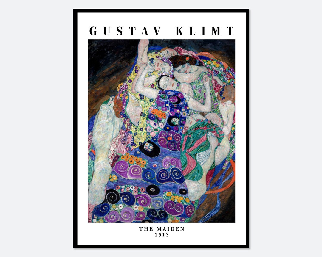 Gustav Klimt the Maiden 1913 Vintage Exhibition Poster Art Print ...