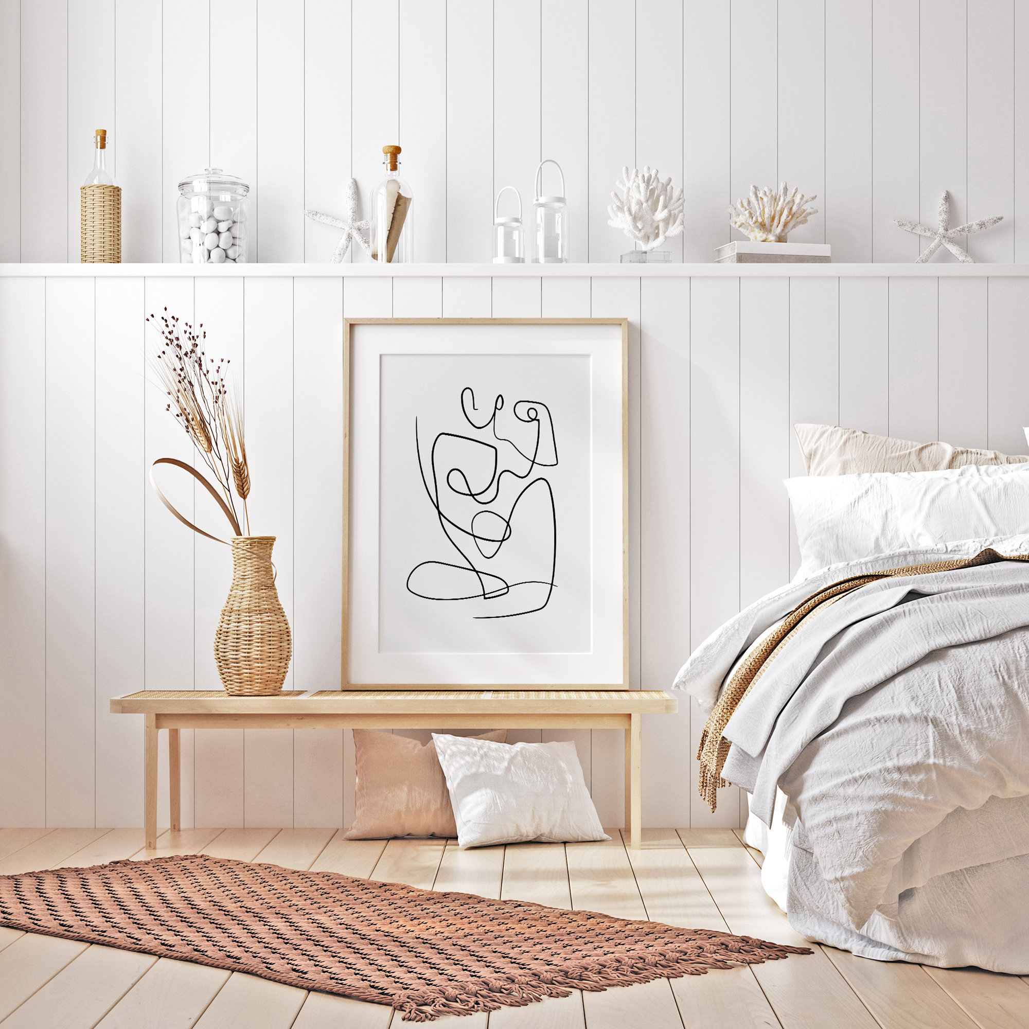 One Line Body Figure Art Print Single Line Figure Drawing - Etsy