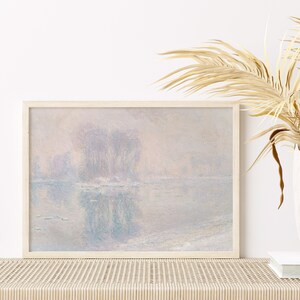 Monet Ice Floes 1893 Vintage Exhibition Poster Art Print | Claude Monet ...