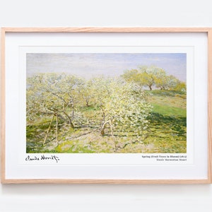 Claude Monet Spring Fruit Trees in Bloom Vintage Poster Wall Art Print ...