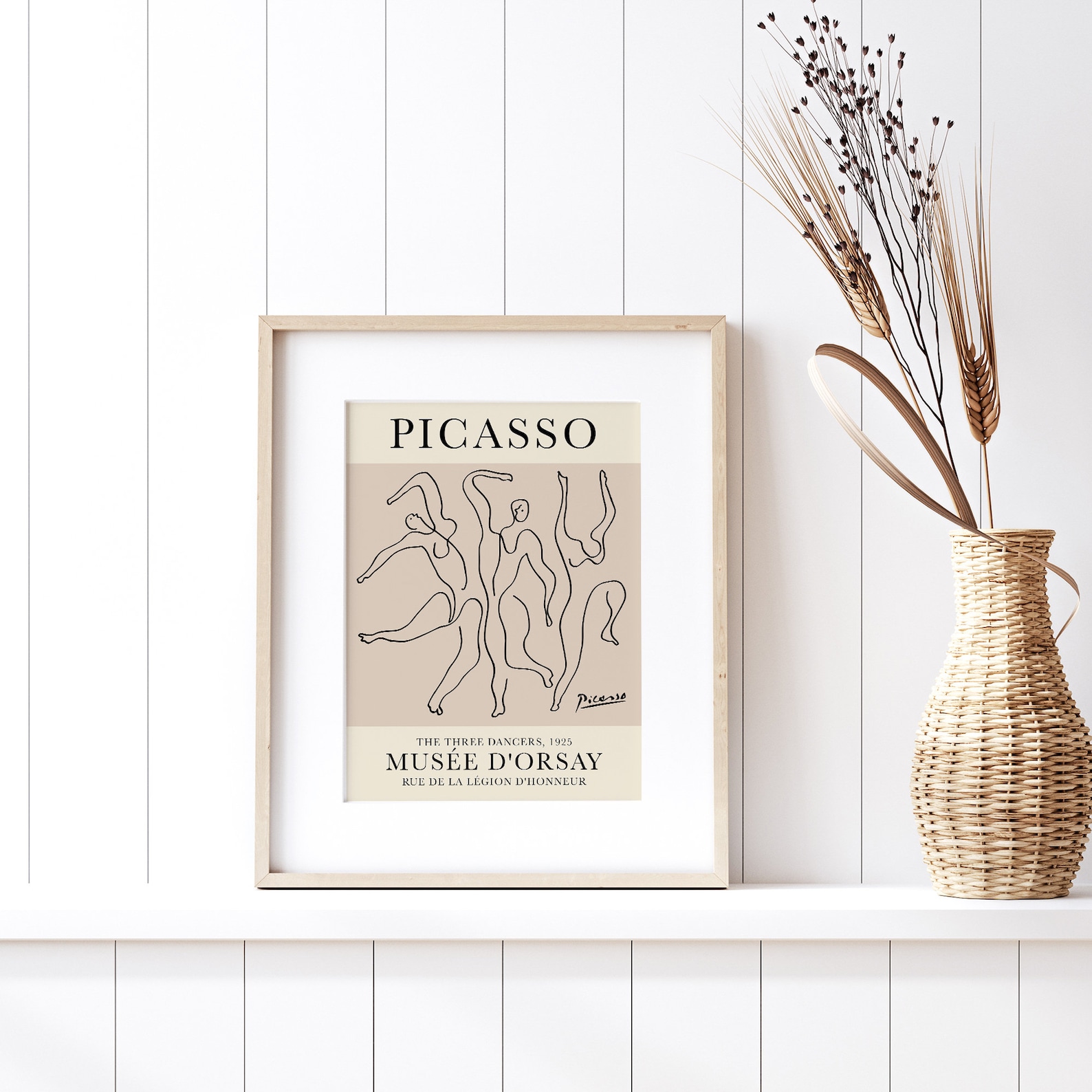 Pablo Picasso the Three Dancers 1925 Line Art Print | Museum Exhibition ...