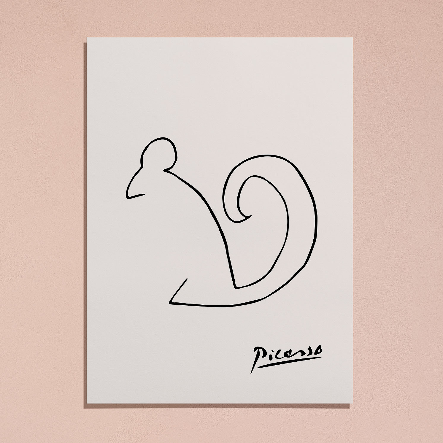 Pablo Picasso Squirrel Sketch Line Drawing Art Print | Esquisse, L ...