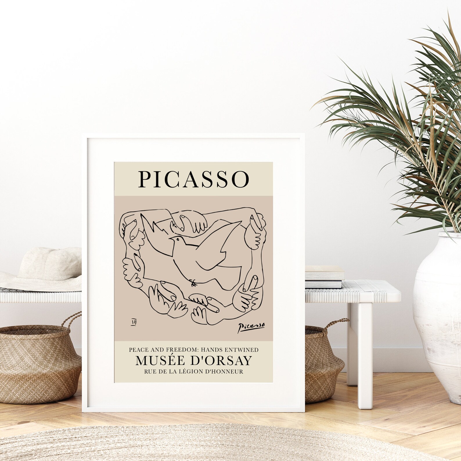 Pablo Picasso Peace and Freedom Dove of Peace Line Art Print | Etsy