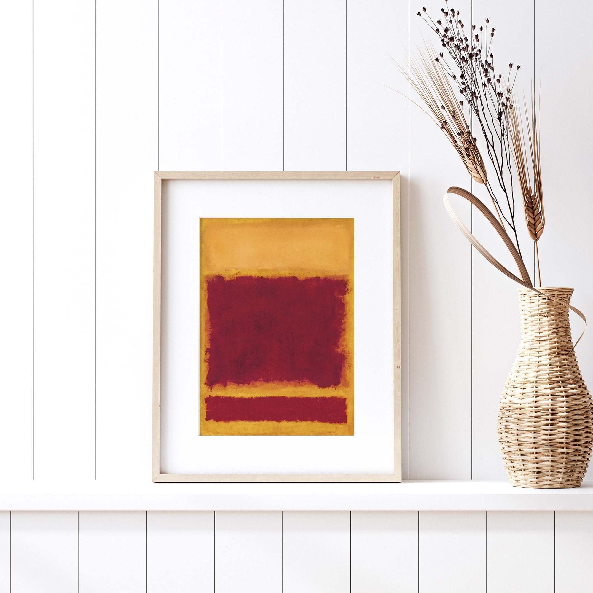 Mark Rothko Composition 1958 Red Yellow Gold Vintage Poster Art Print ...