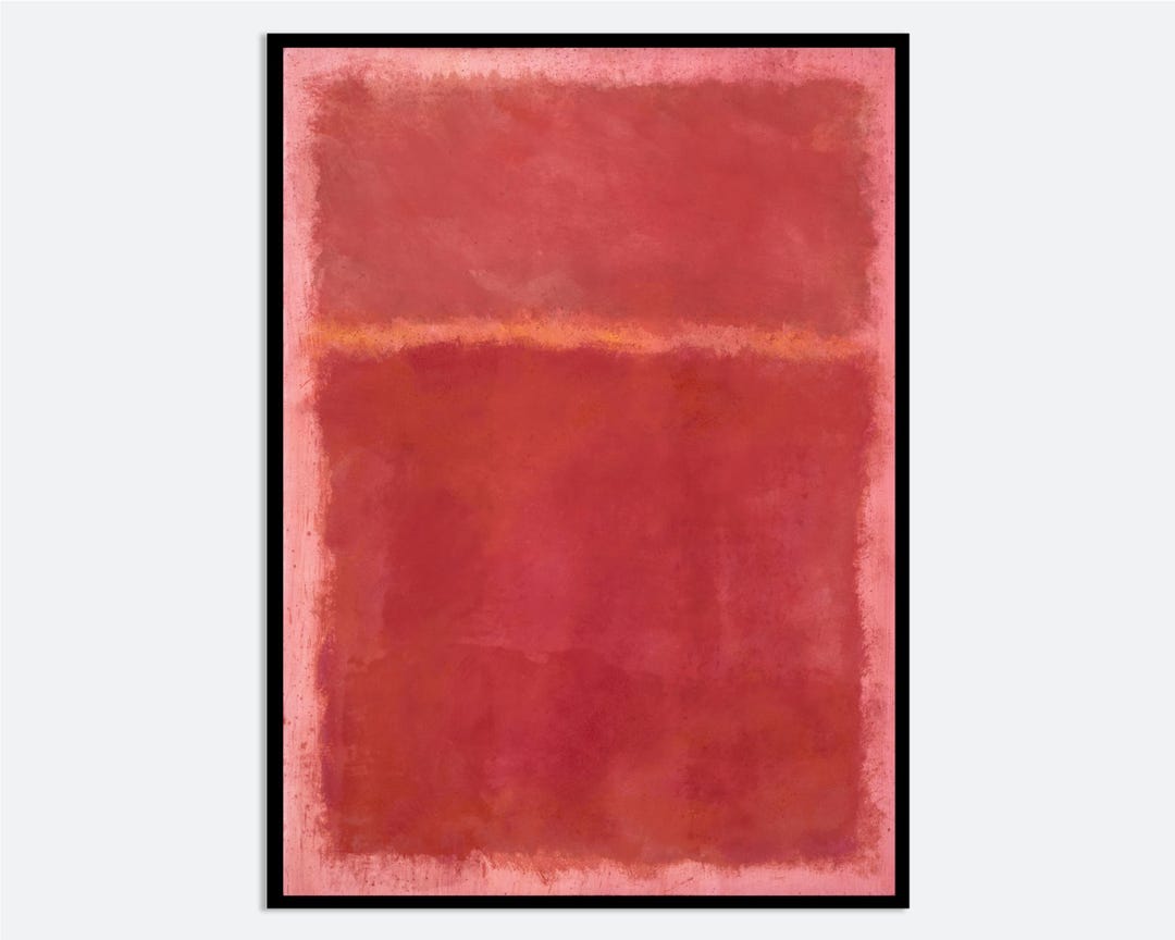 Mark Rothko Untitled Red Orange on Pink Vintage Poster Colorful Art ...