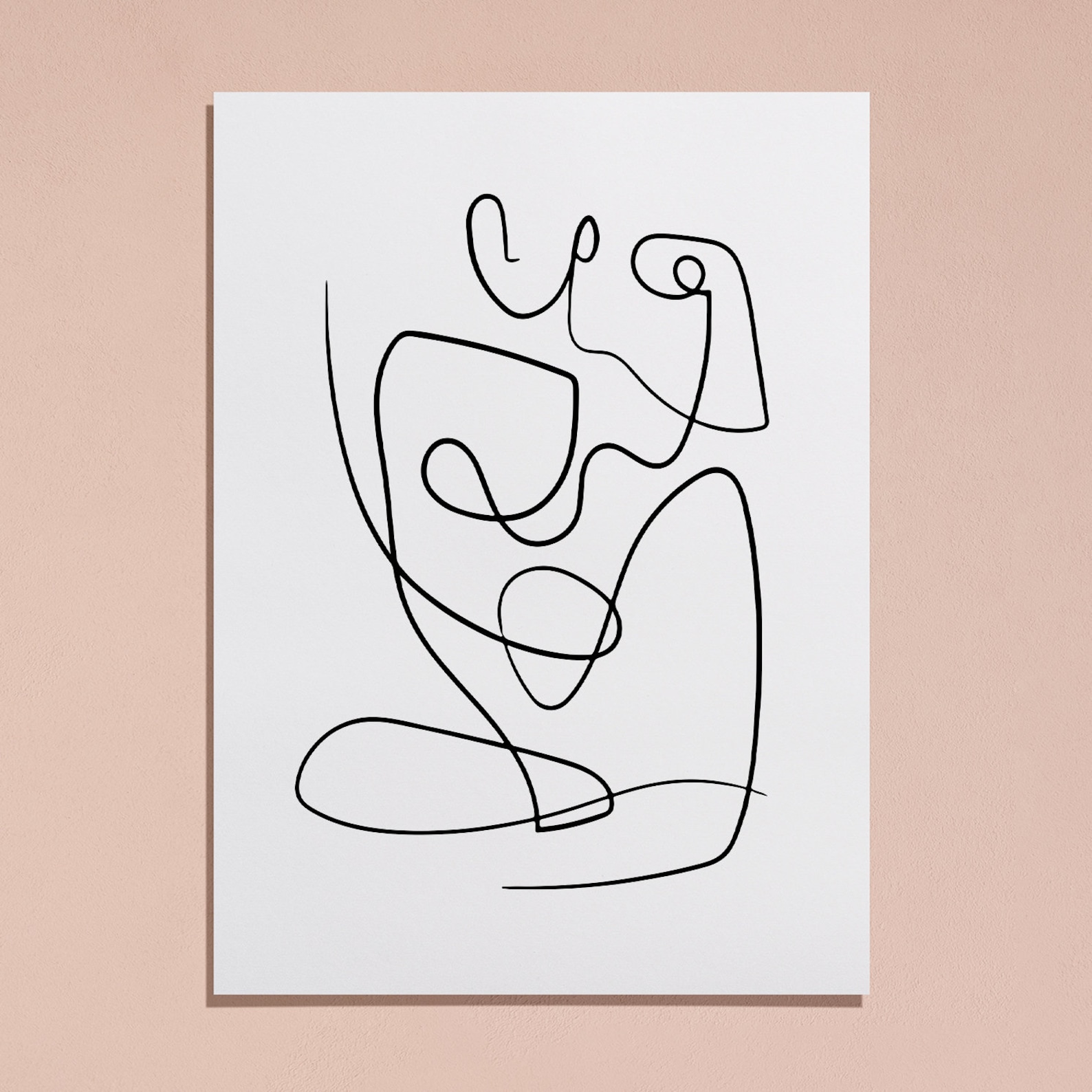 One Line Body Figure Art Print Single Line Figure Drawing - Etsy Canada