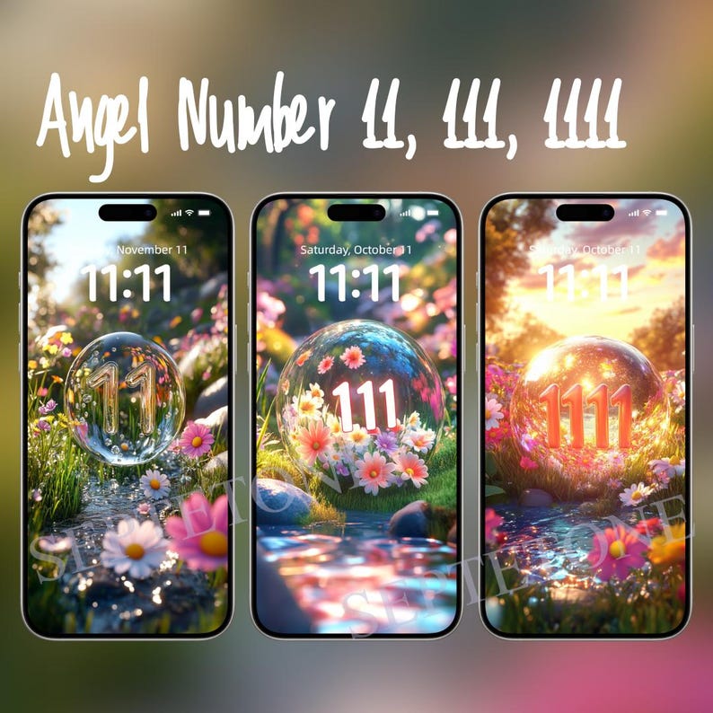 Angel Number 1111 iPhone Wallpaper, Affirmation, Fold Screen, Spiritual ...