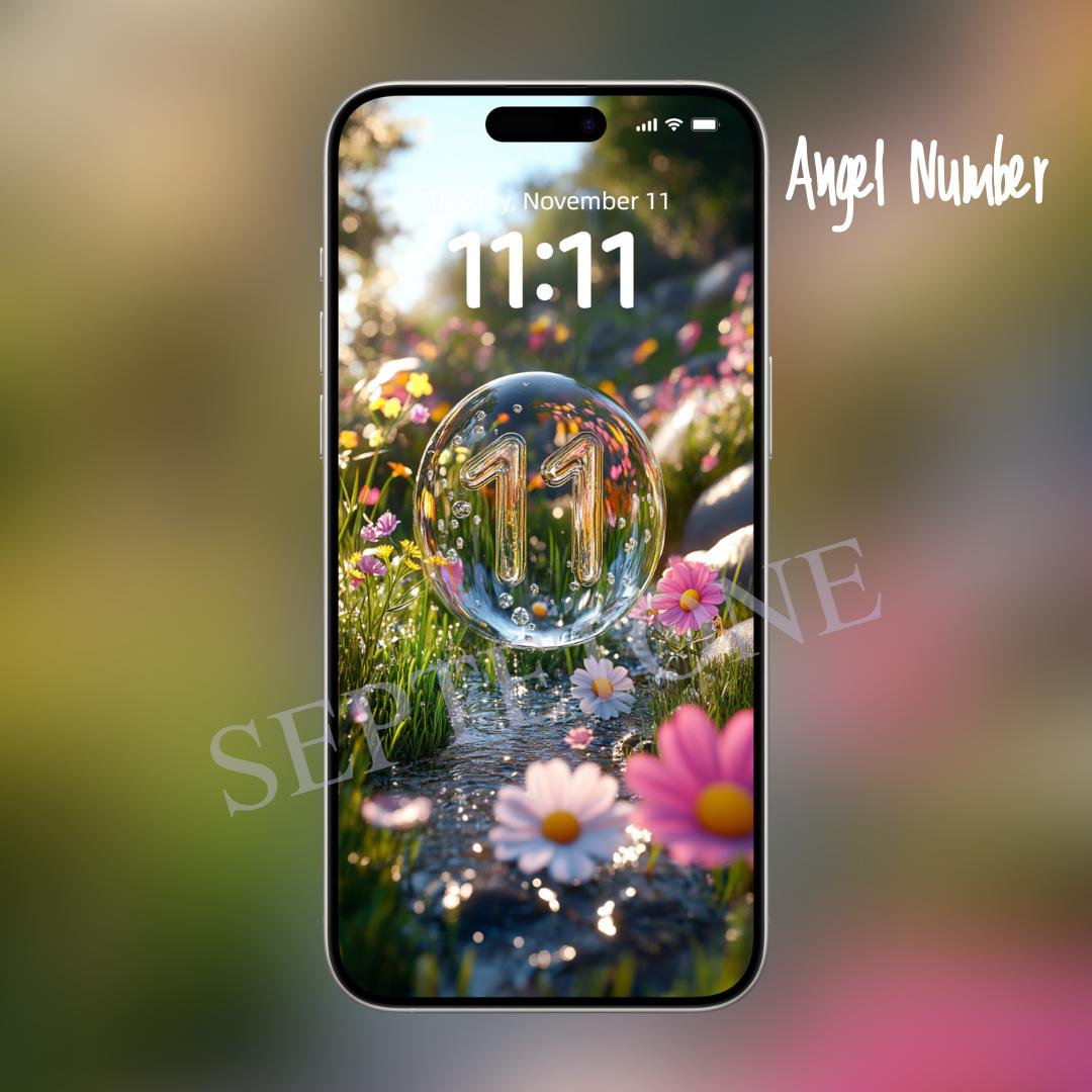 Angel Number 1111 iPhone Wallpaper, Affirmation, Fold Screen, Spiritual ...