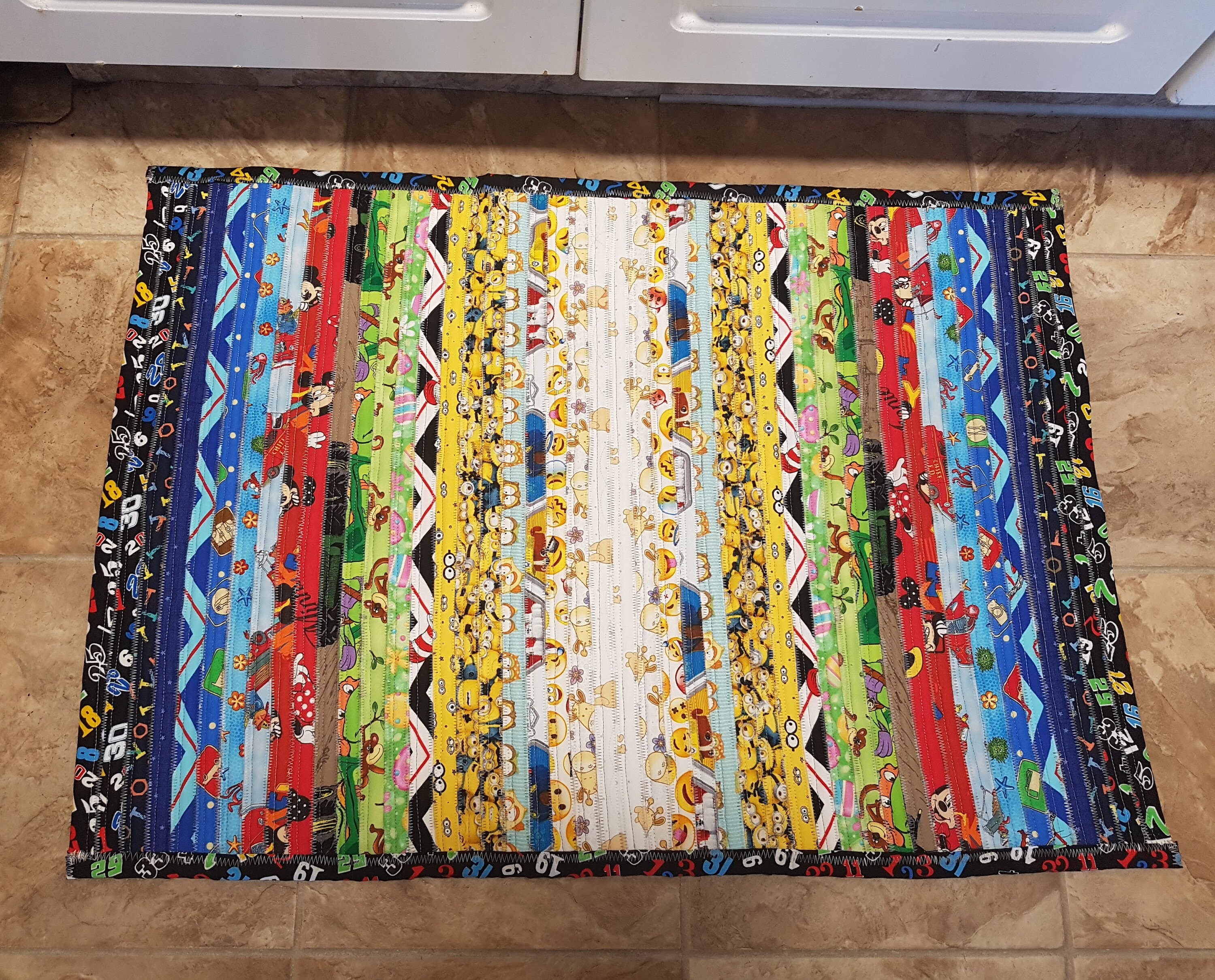 Hand Crafted Children's Jelly Roll Rectangular Rug 28" by 20" - Etsy