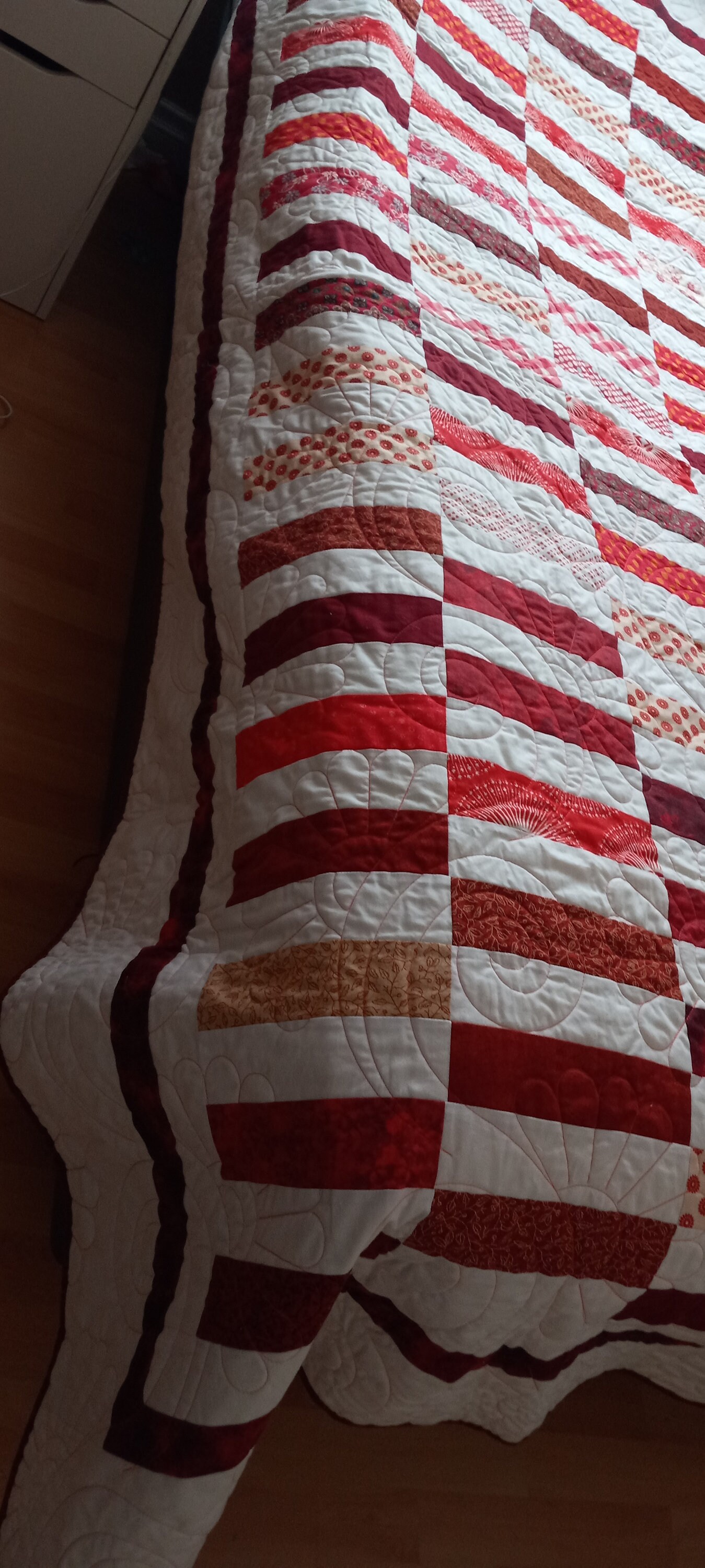 Red Brick Queen Size Hand Made Quilt - Etsy