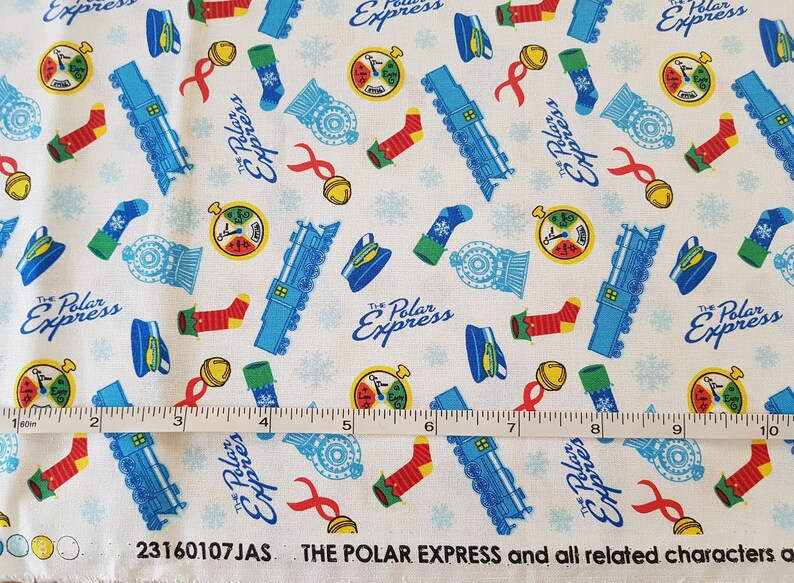 Polar Express Icons - White -camelot Licenced Fabric - 1/2 Meter - Etsy