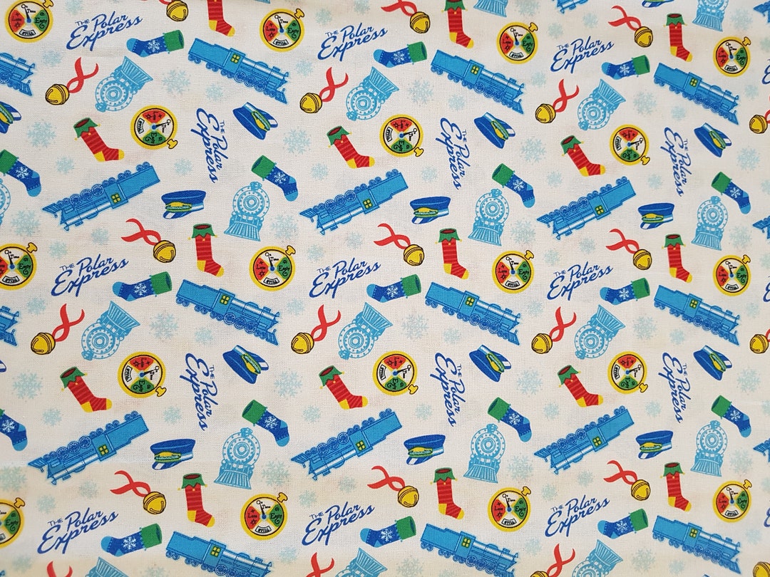 Polar Express Icons - White -camelot Licenced Fabric - 1/2 Meter - Etsy