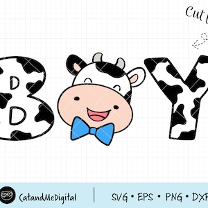 Cow Boy Svg Cow Face Svg Cow Clipart Kids Cow Svg Cow Shirt Farm Animal ...
