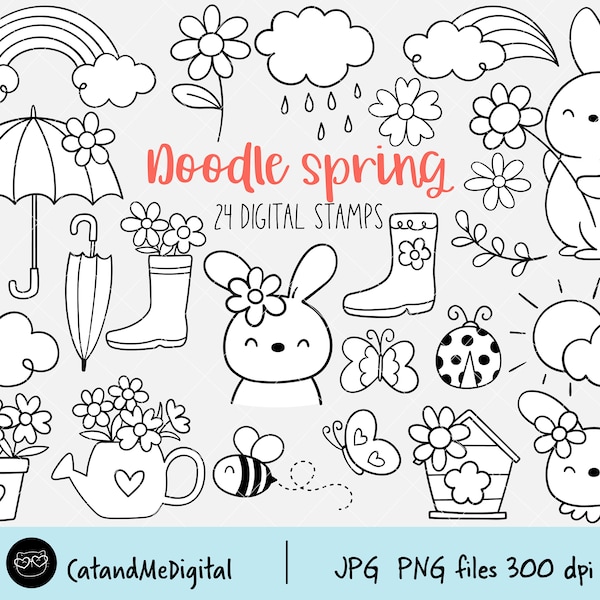Easter Digital Stamp - Etsy
