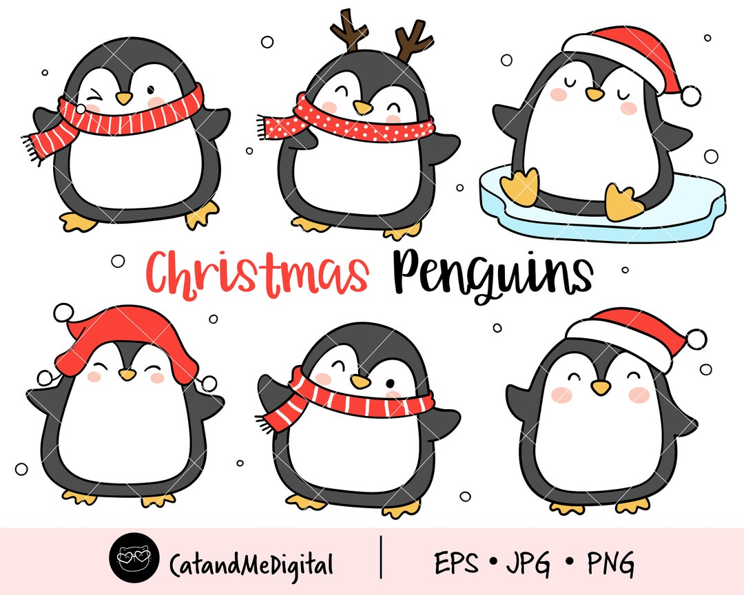 Christmas Penguins Clipart Bird Clipart Arctic Animal Png Winter ...