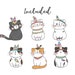 Tribal Cat Clipart Boho Clipart Cat Lovers Bohemian Animals - Etsy