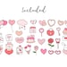 Doodle Valentine Clipart Valentine Clipart Love Clipart Pastel Heart ...