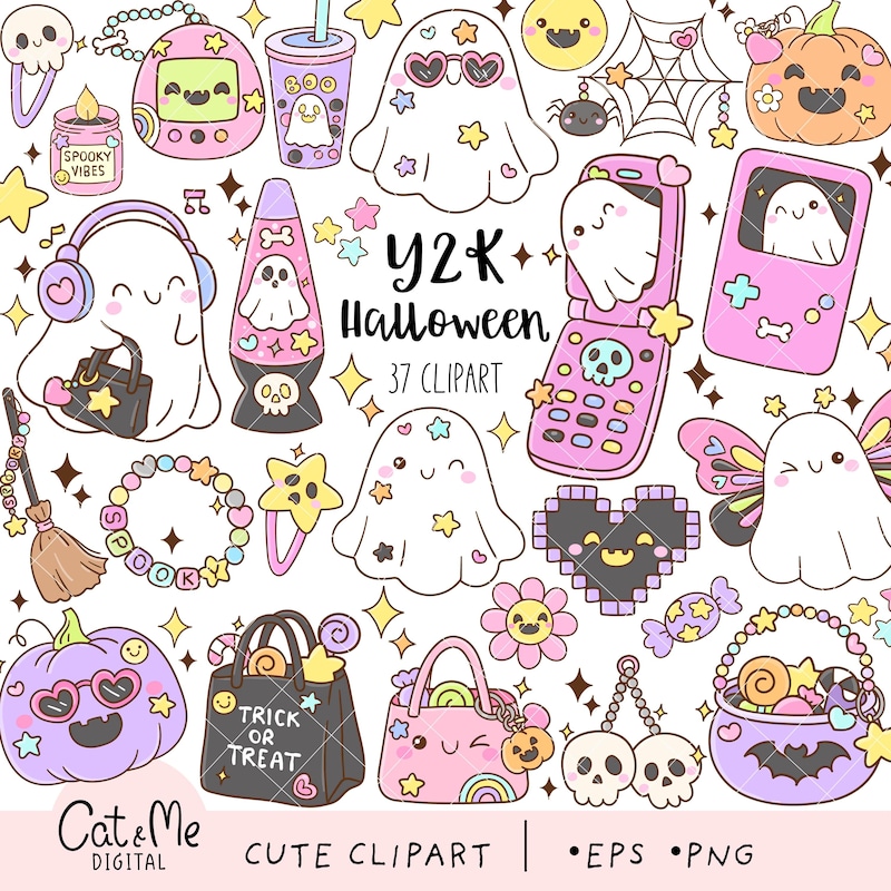Y2k Halloween Clipart Bundle - Etsy UK