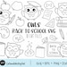Back to School Owls Svg Owls Clipart Graduate Owl Owl Outline Svg ...