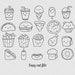 Doodle Fast Food Svg Food Svg Junk Food Svg Party Food Svg Friendship ...