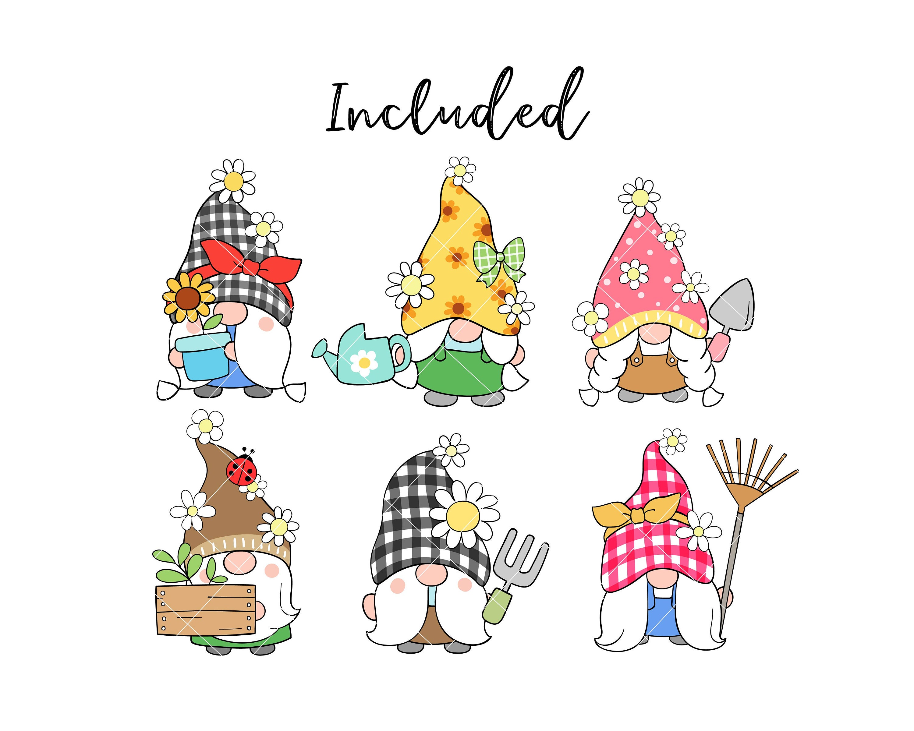 Garden gnome clipart Spring gnome png Nordic gnome Spring | Etsy