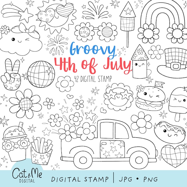 4th of July Clipart - Etsy