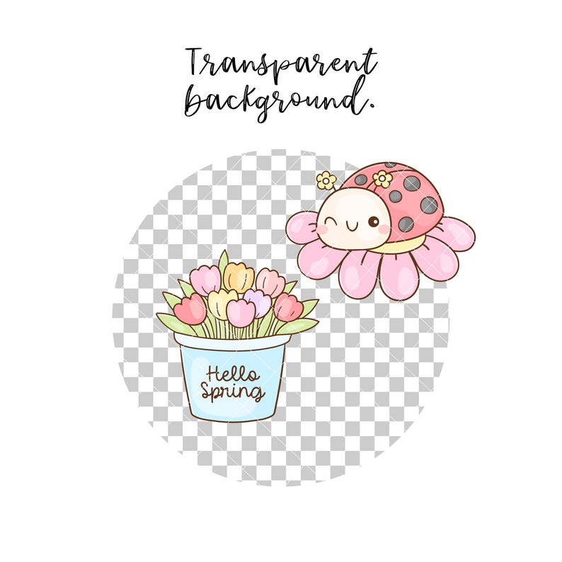 Kawaii Spring Clipart, Bunny, Frog, Butterfly, Easter Animals (digital ...