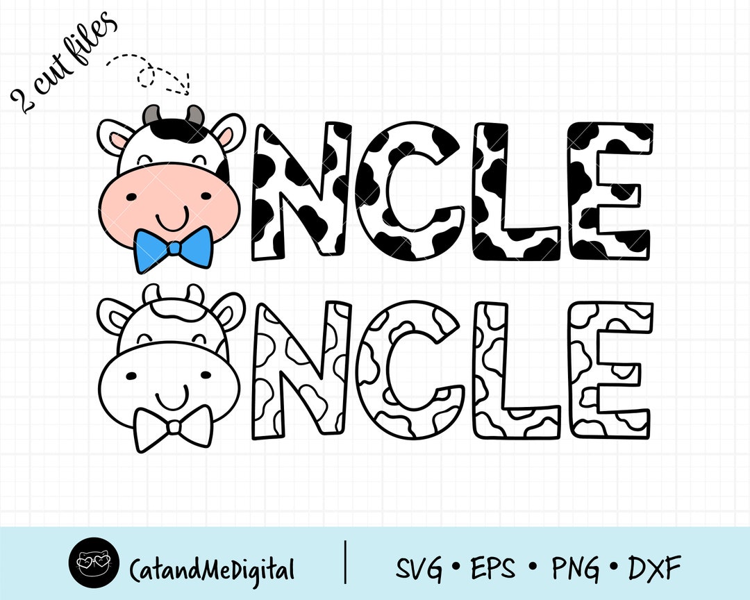 Cow Uncle Svg Face Caow Svg Cow Boy Svg Cow Print Svg Farm Animal ...