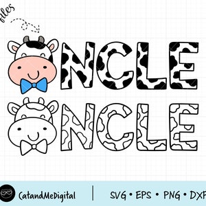 Cow Uncle Svg Face Caow Svg Cow Boy Svg Cow Print Svg Farm Animal ...